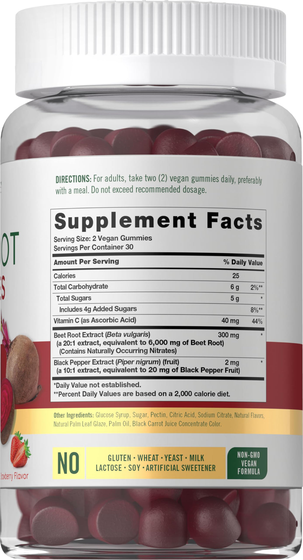 Gluten free beet root extract gummies