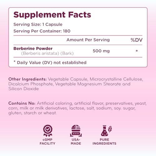 gluten free berberine supplement 500mg