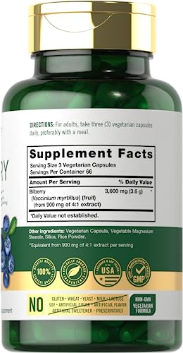 gluten-free bilberry capsules for digestion