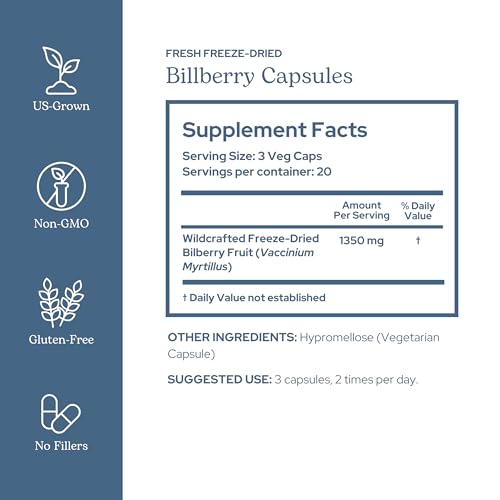 gluten-free bilberry capsules for wellness