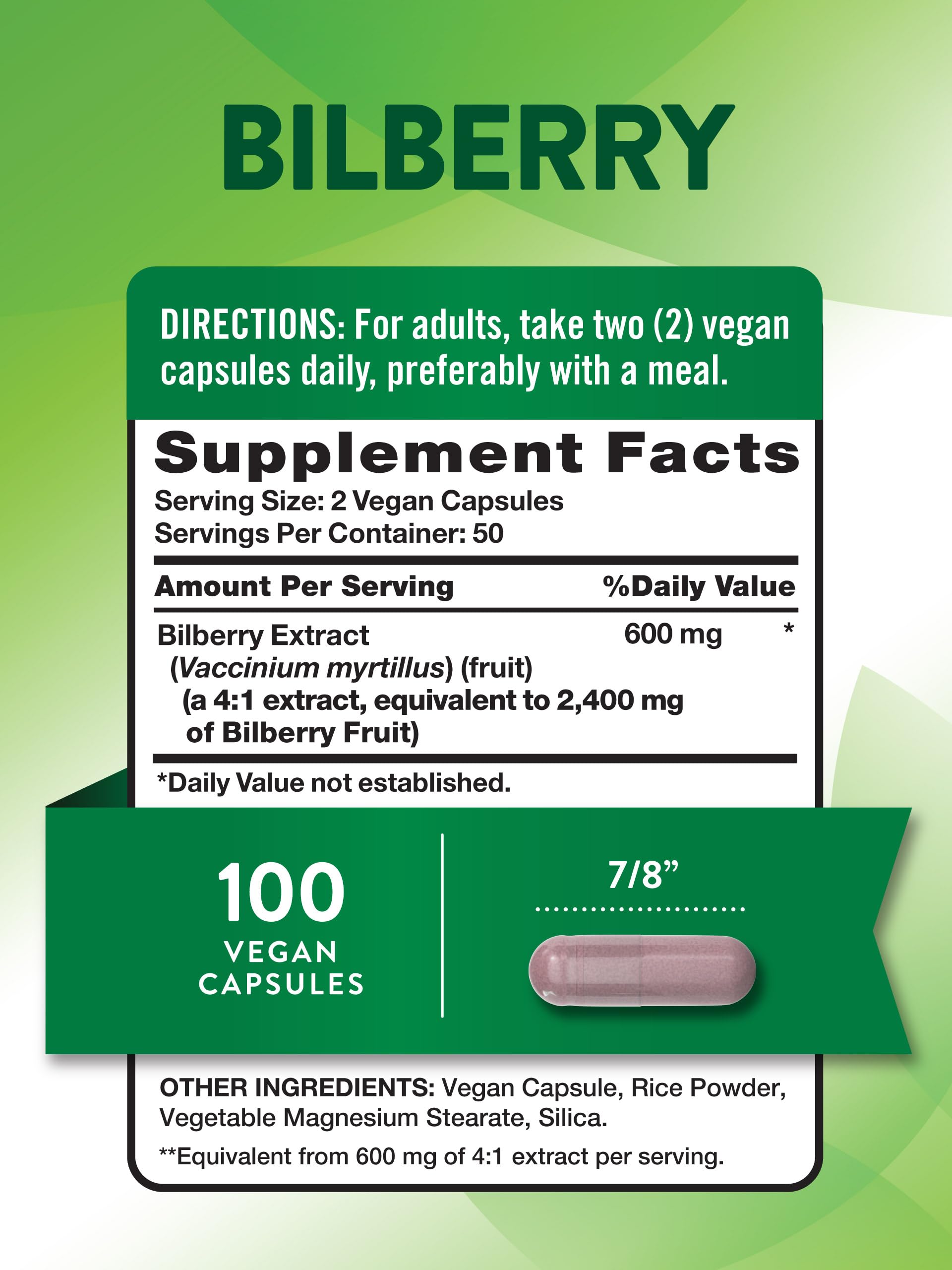 gluten-free bilberry capsules