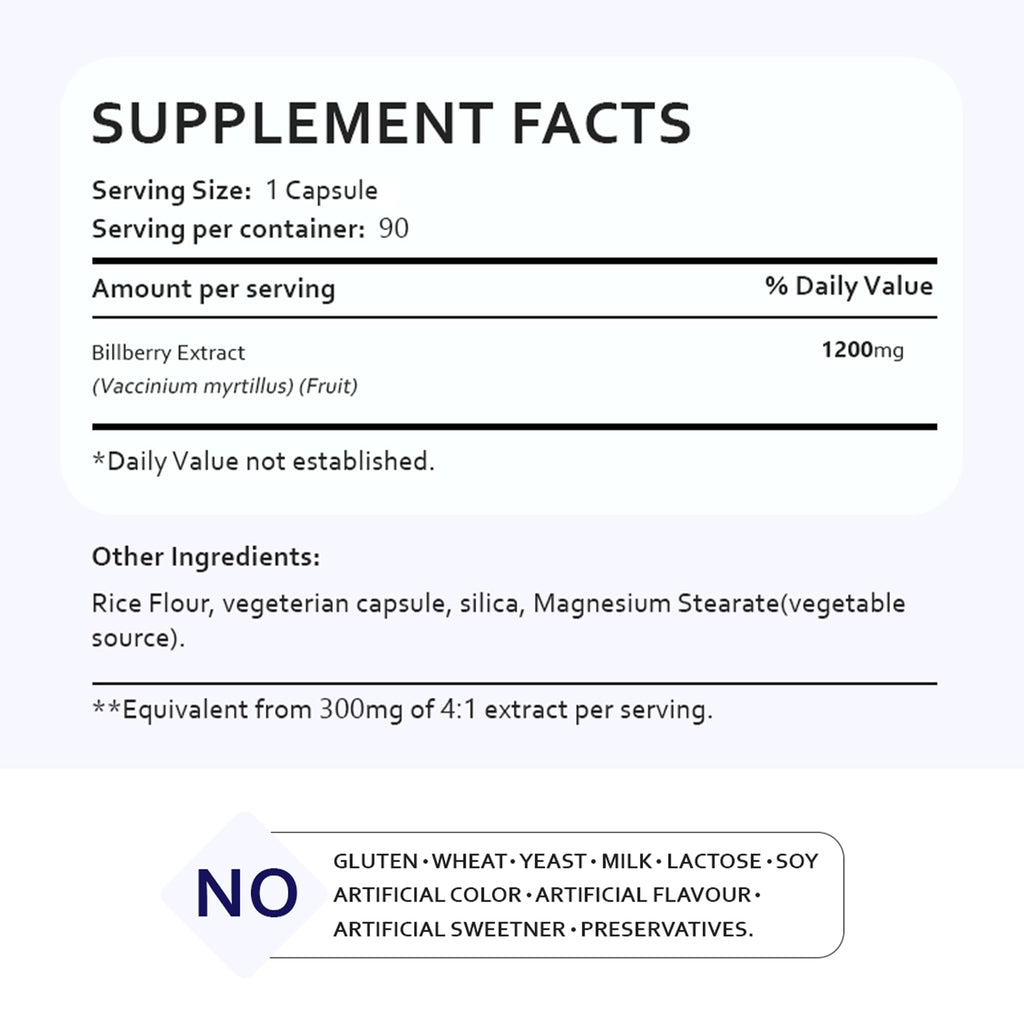 gluten free bilberry capsules
