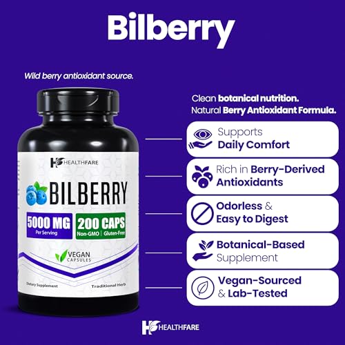 gluten-free bilberry fruit capsules