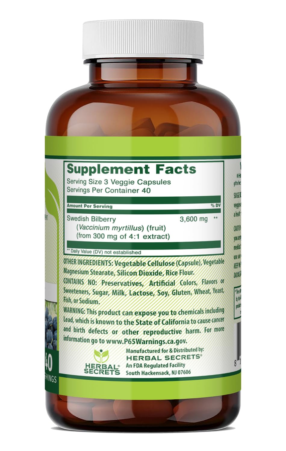 gluten-free bilberry supplement