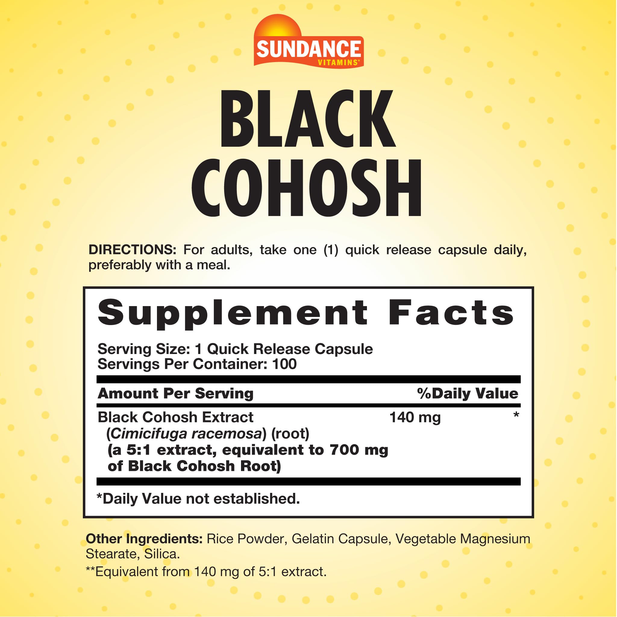 gluten free black cohosh capsules