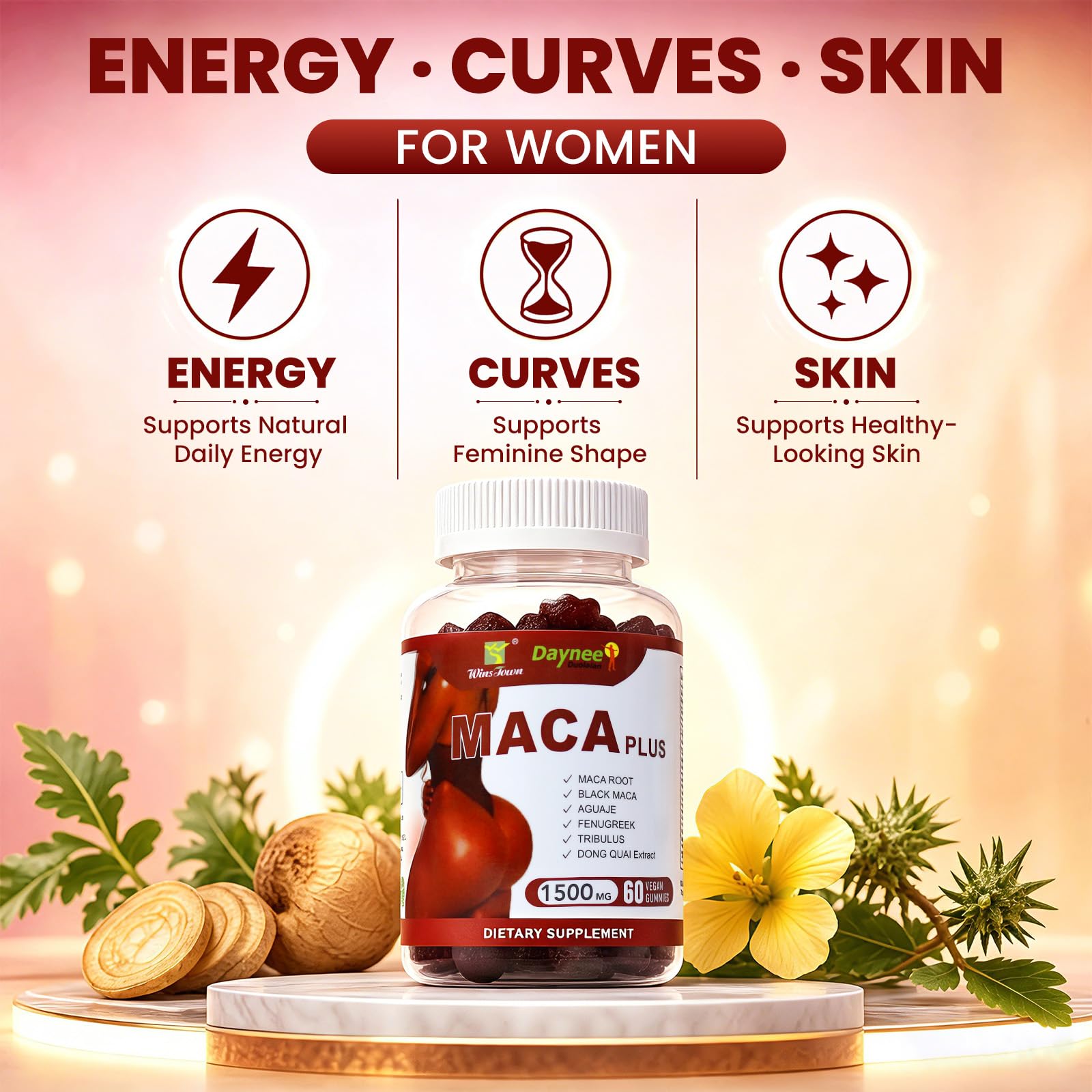 Gluten-free black maca root supplement