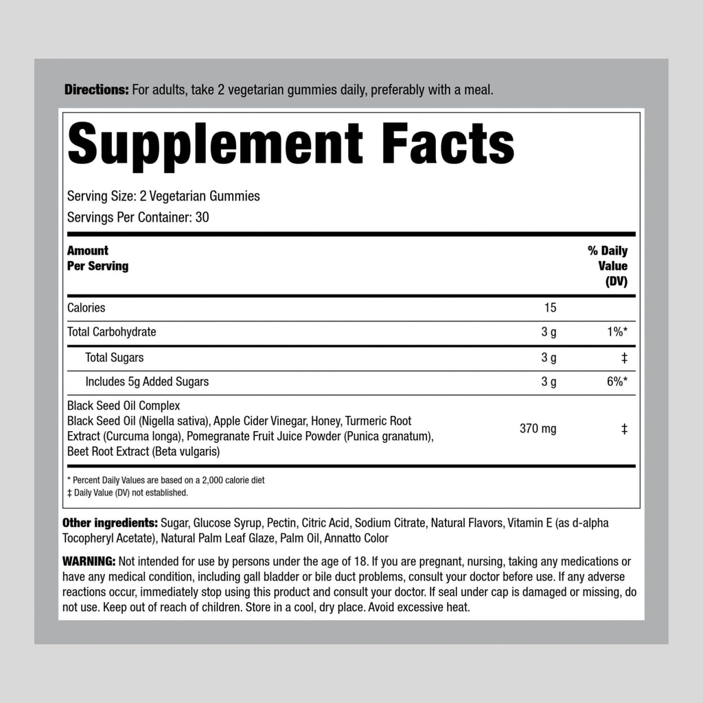 gluten-free black seed oil complex