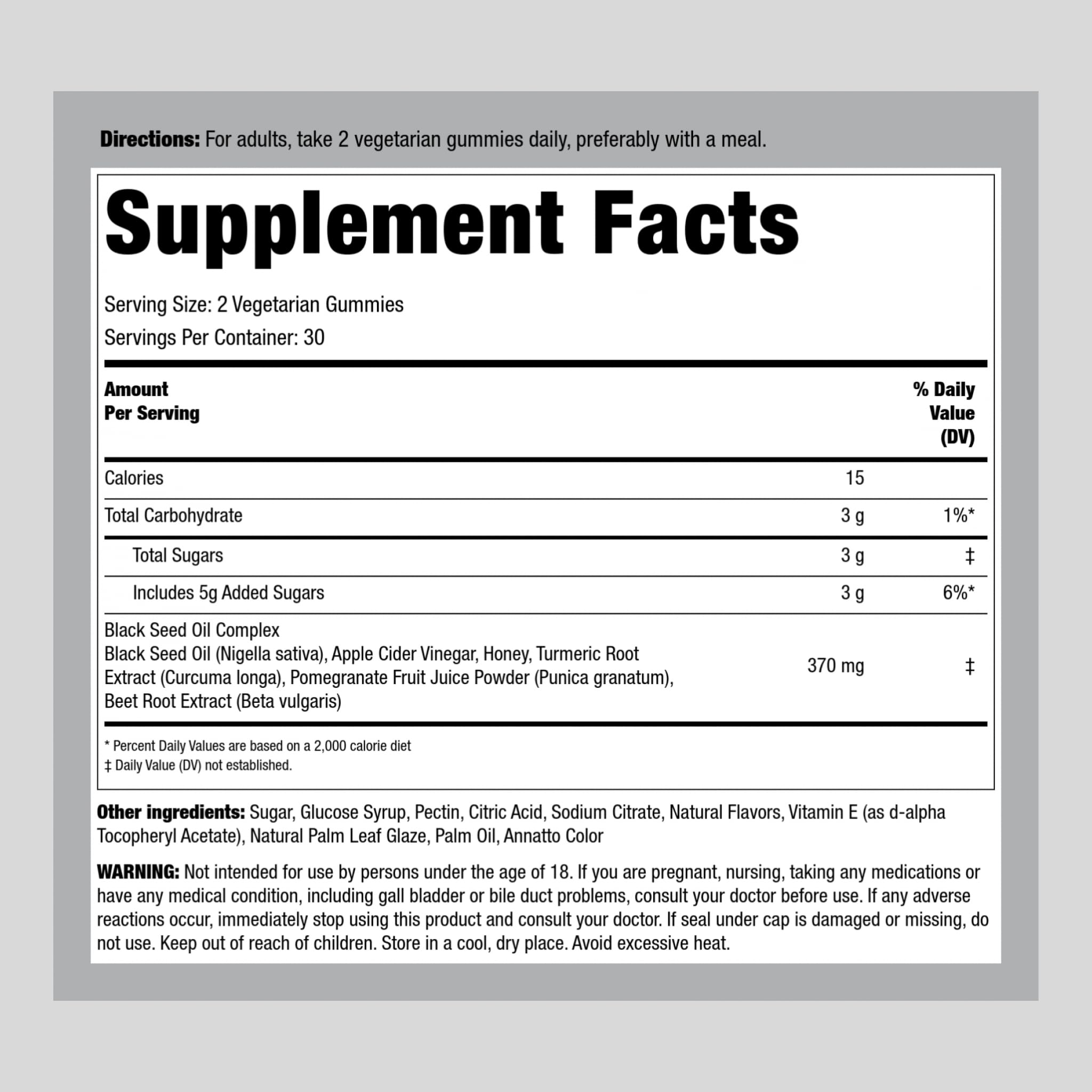 gluten-free black seed oil complex