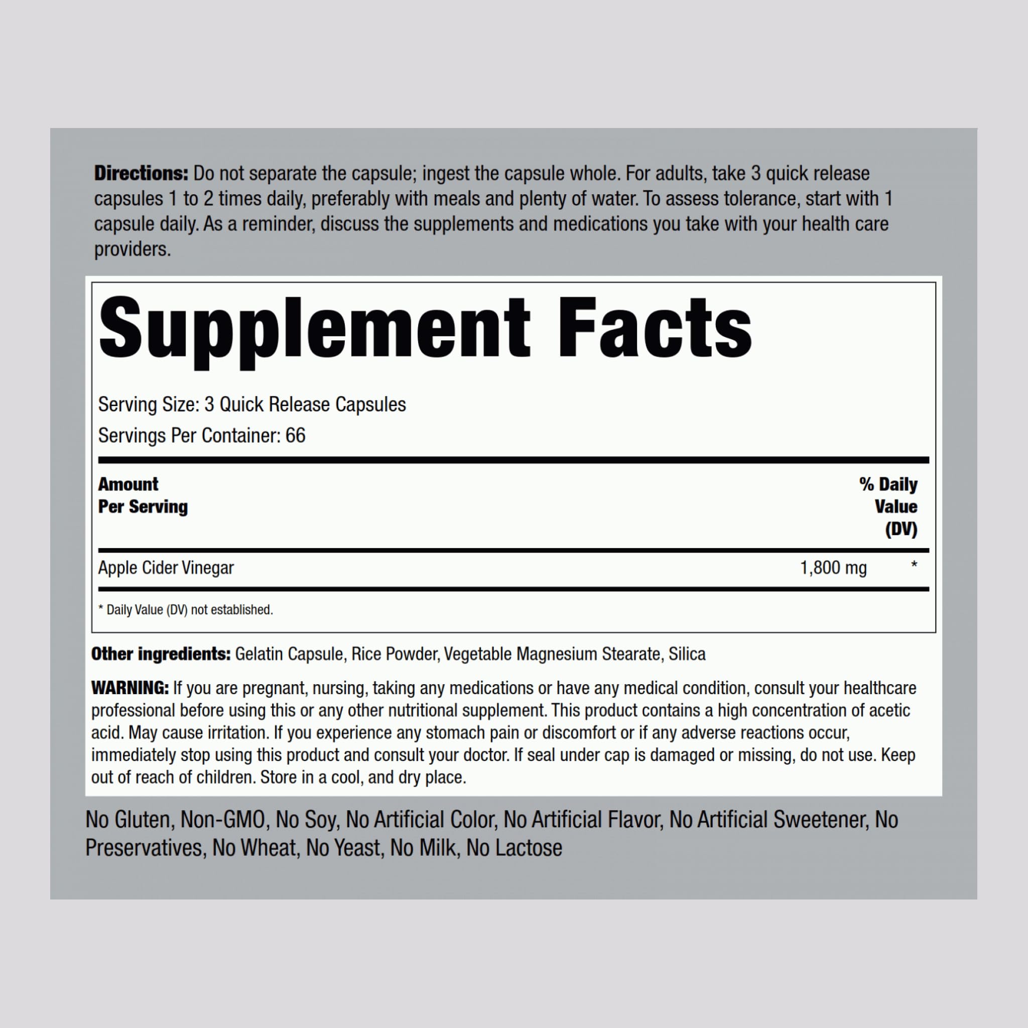 gluten free blended vitamin capsules