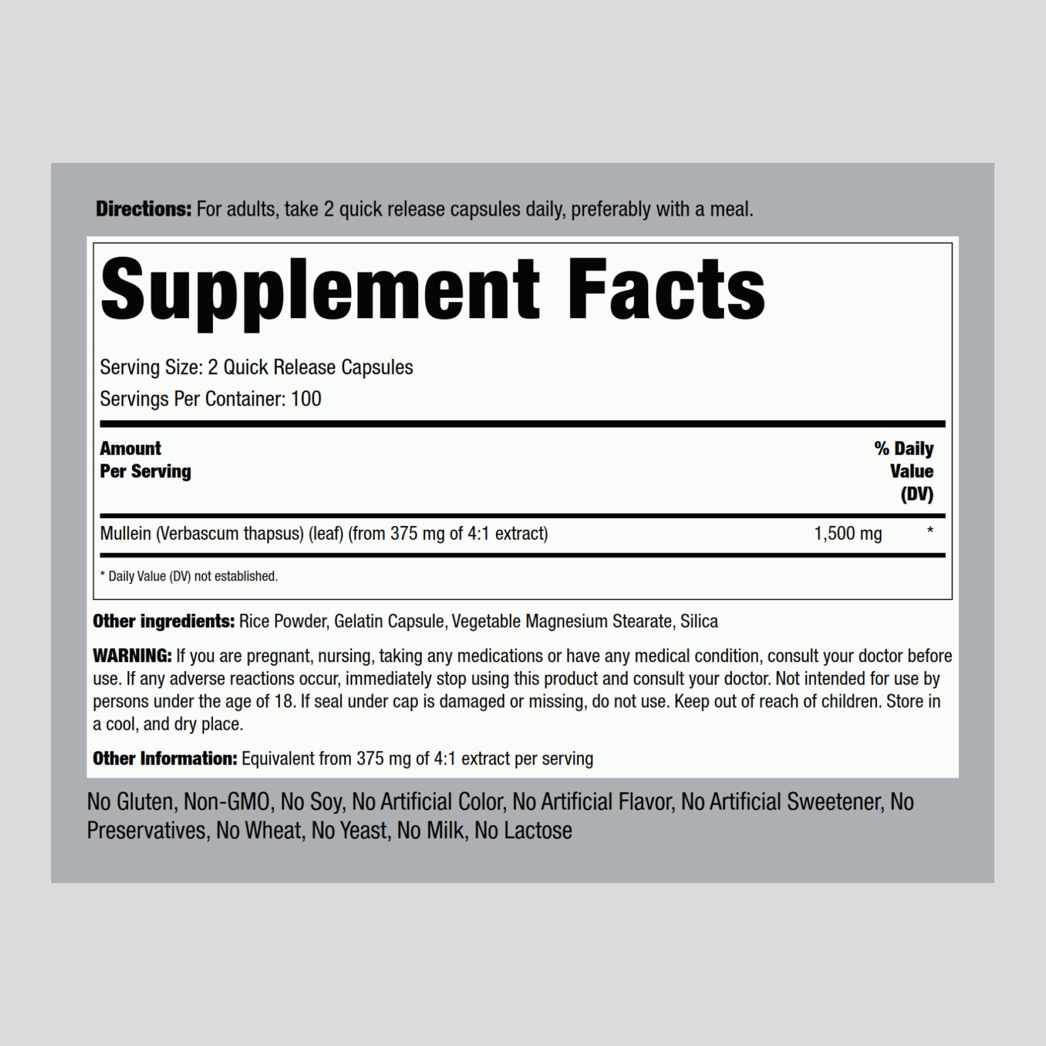 Gluten free blended vitamin capsules