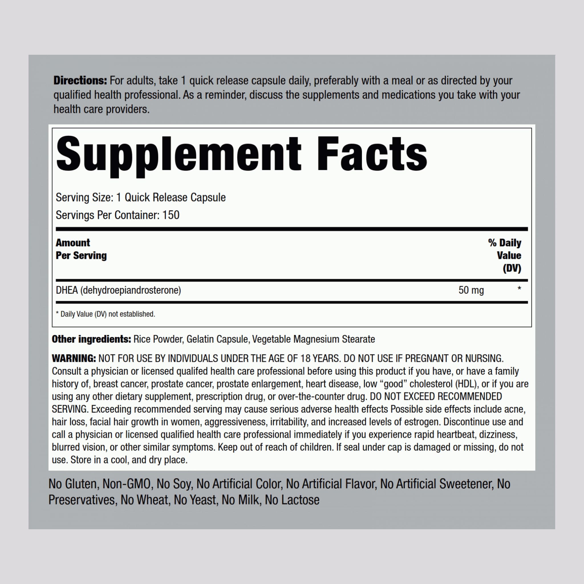 Gluten free blended vitamin capsules