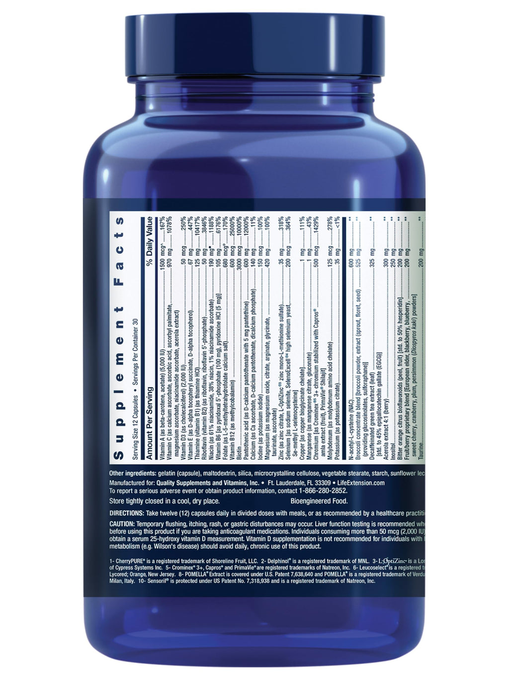 gluten-free blended vitamin & mineral supplements