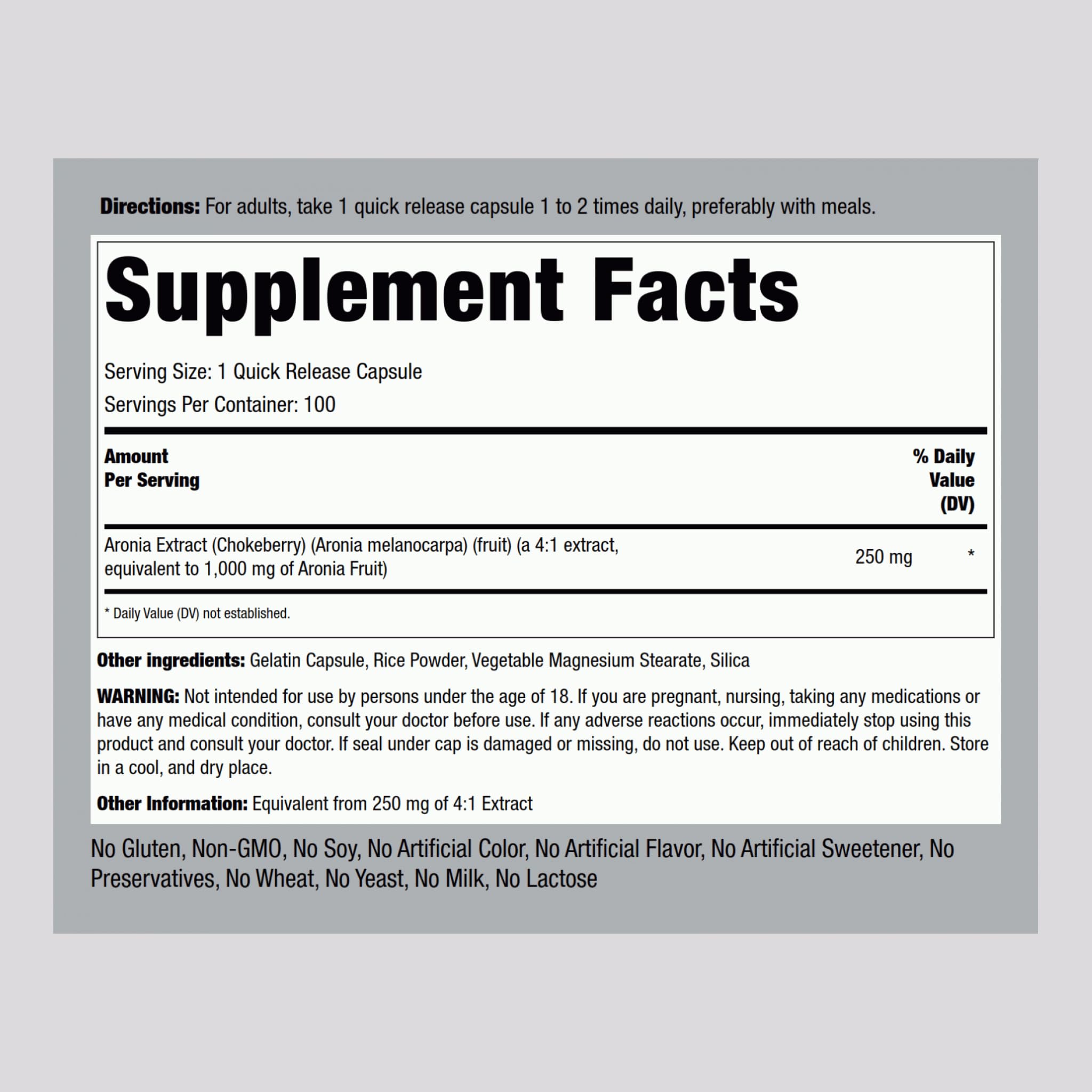 Gluten free blended vitamin supplement