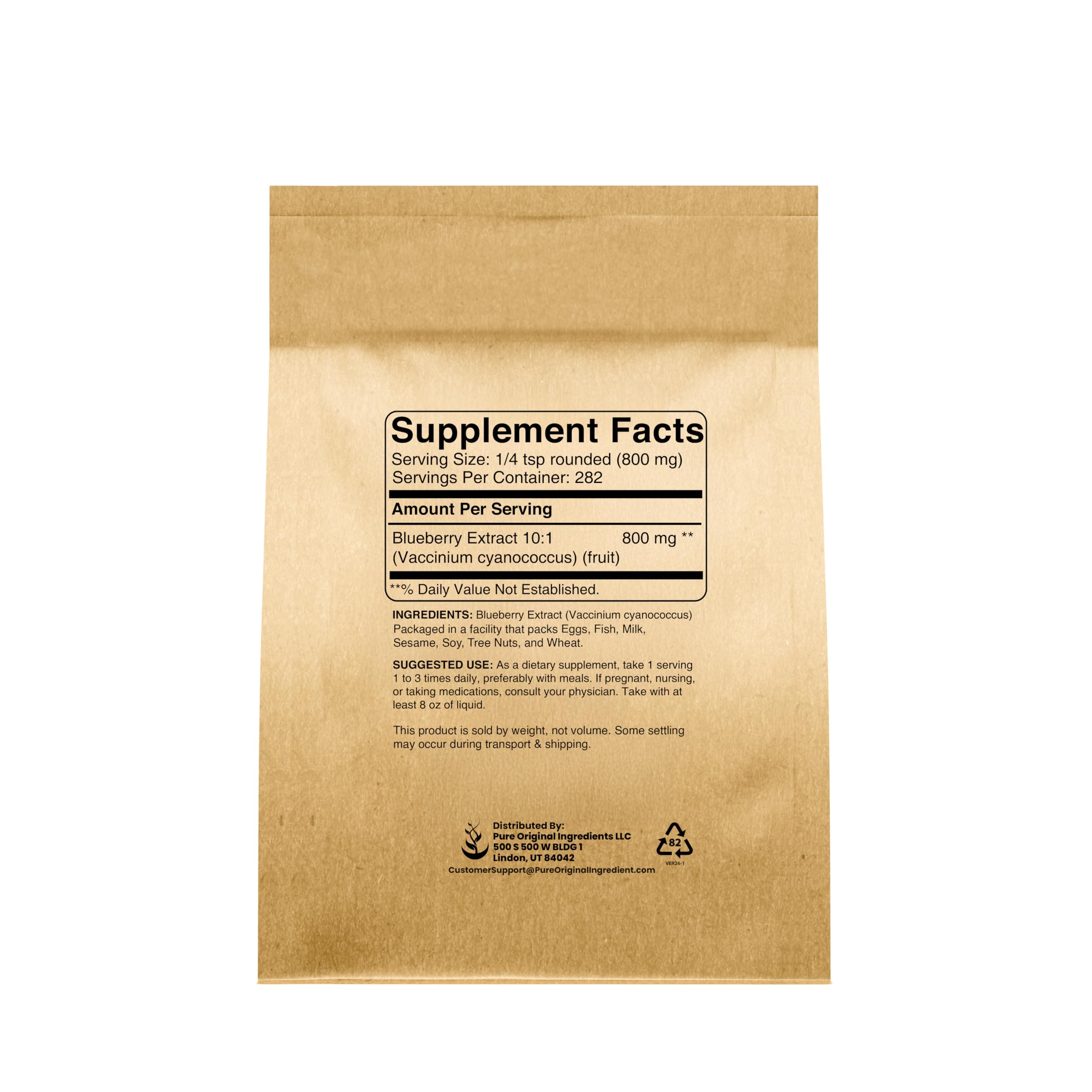 gluten-free blueberry extract for vitamins