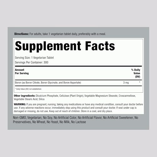 gluten free boron supplement benefits