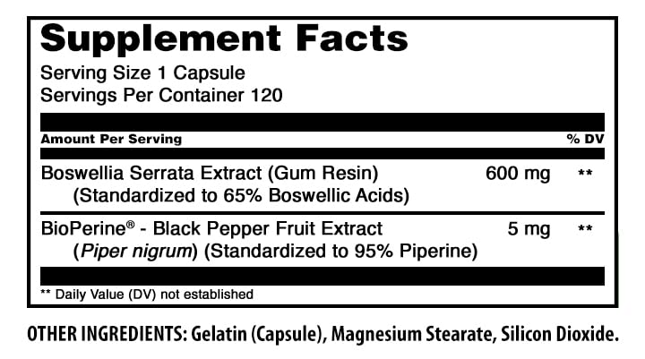 Gluten-free Boswellia supplements