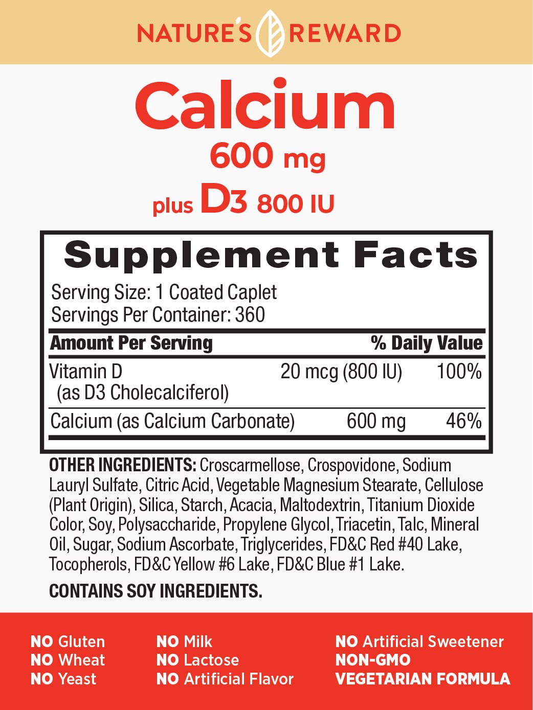 Gluten-free calcium for daily health