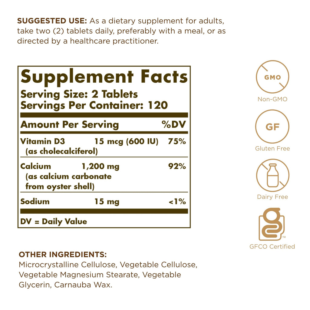 Gluten free calcium for dietary needs
