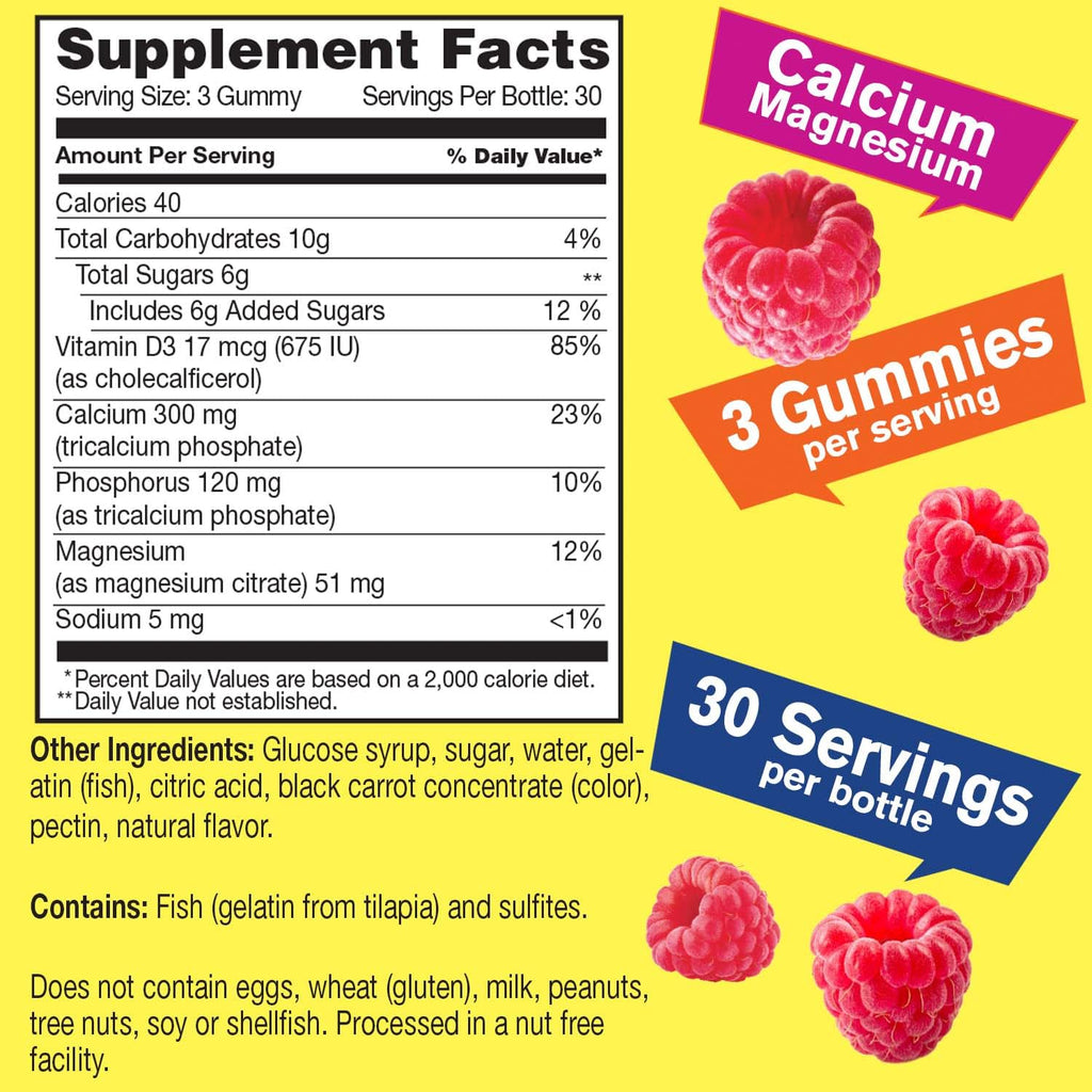 Gluten free calcium gummies for muscle support