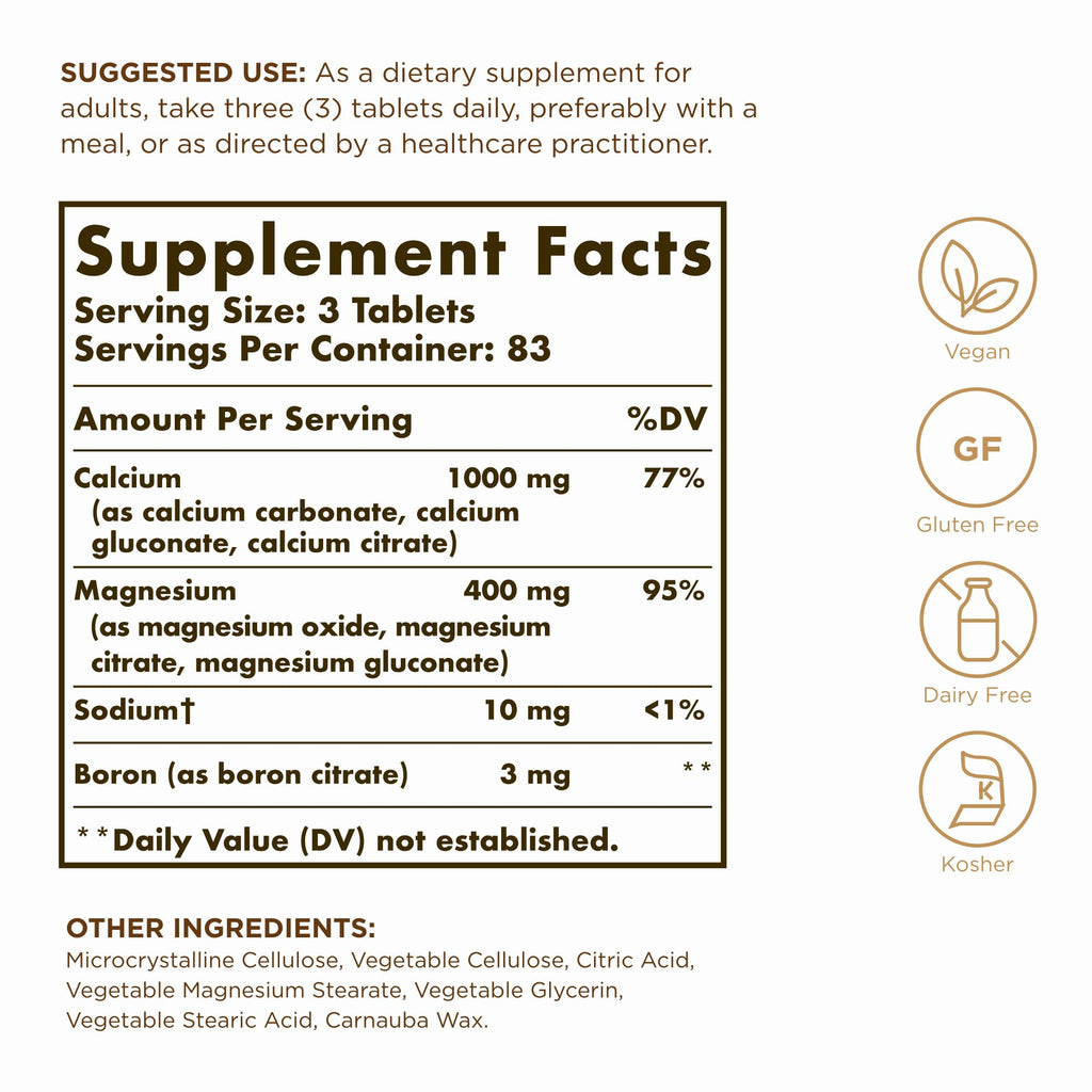 Gluten free calcium magnesium plus boron
