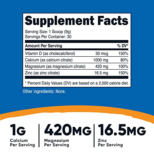 Gluten-free calcium magnesium zinc blend