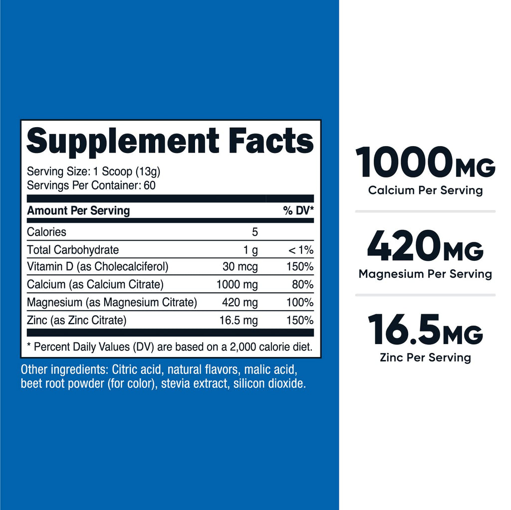 Gluten-free calcium magnesium zinc formula
