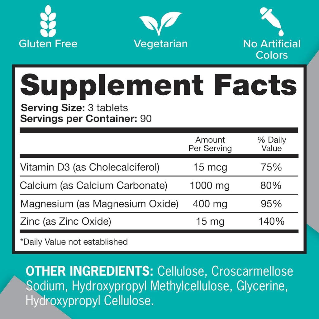 gluten-free calcium magnesium zinc option