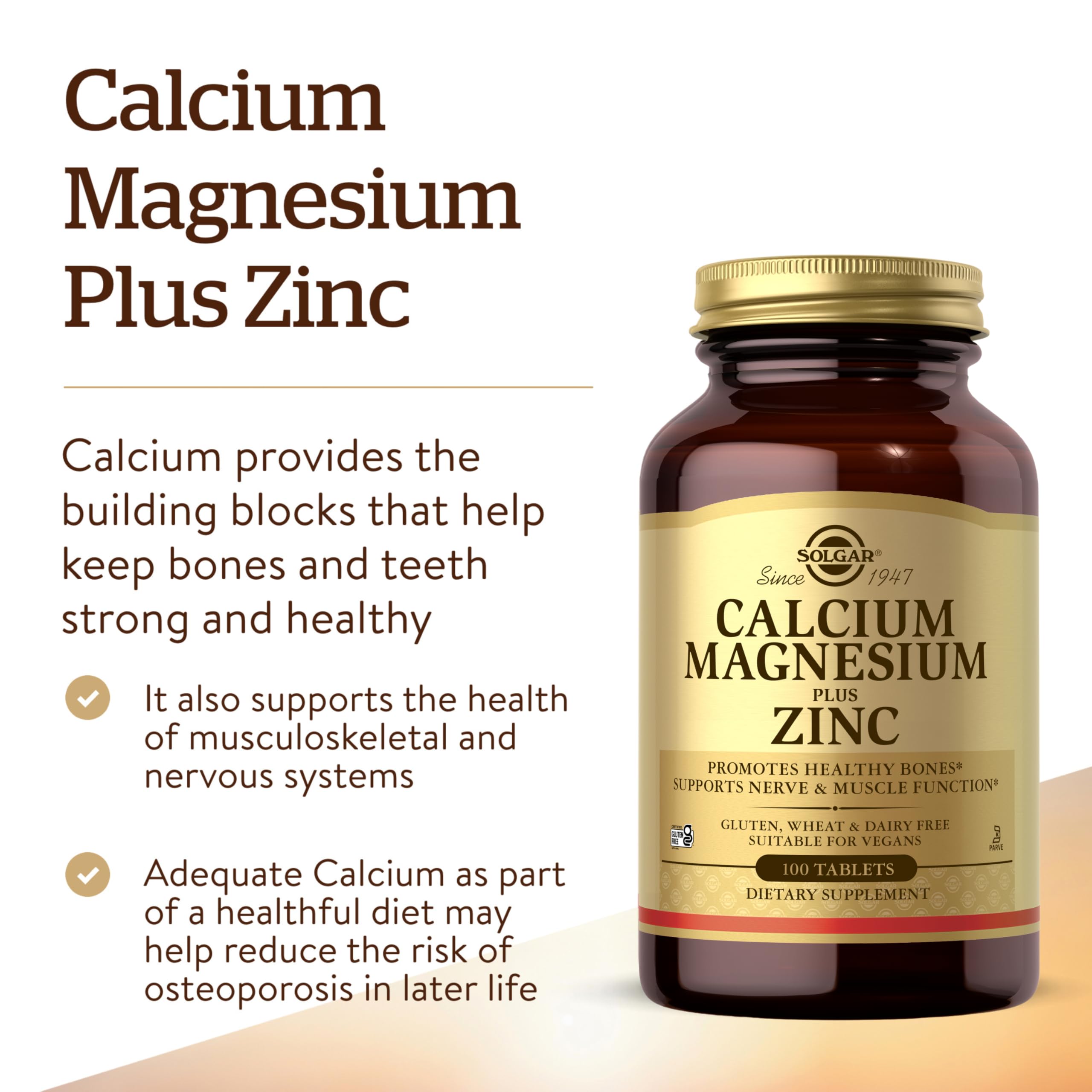 Gluten-free calcium tablets for health
