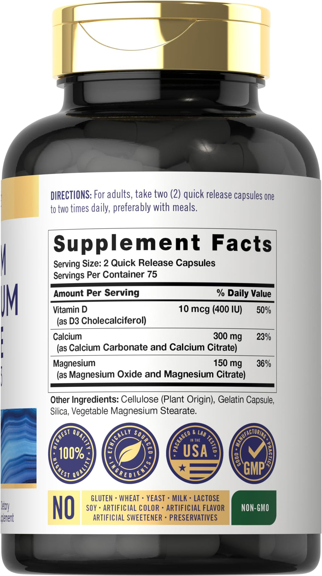 Gluten free calcium with vitamin D3