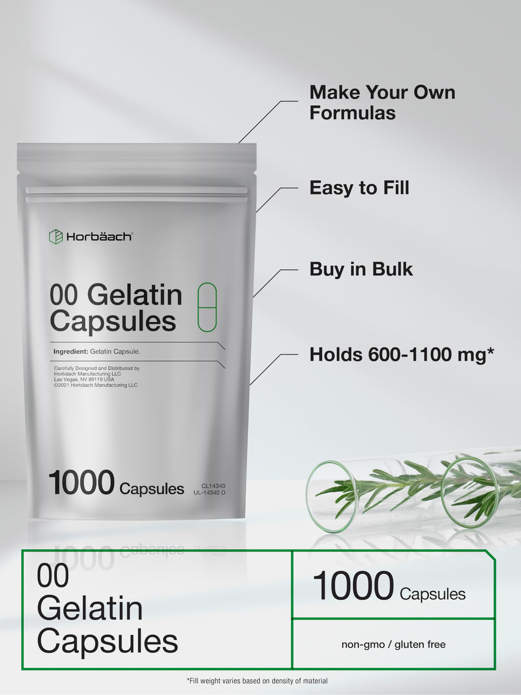gluten free capsules for blended nutrients