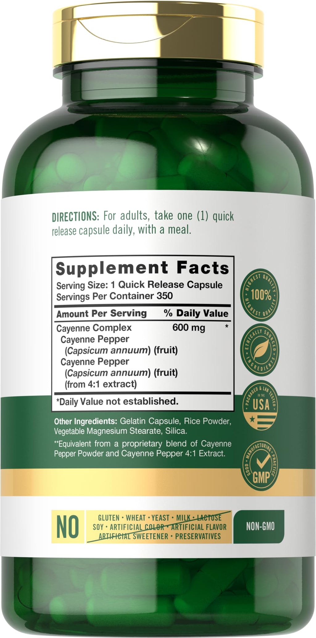 gluten-free cayenne capsules for wellness