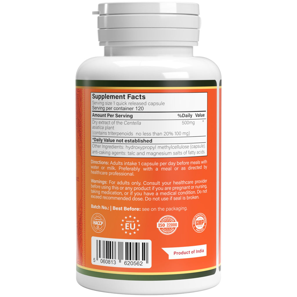 Gluten-free Centella Asiatica capsules