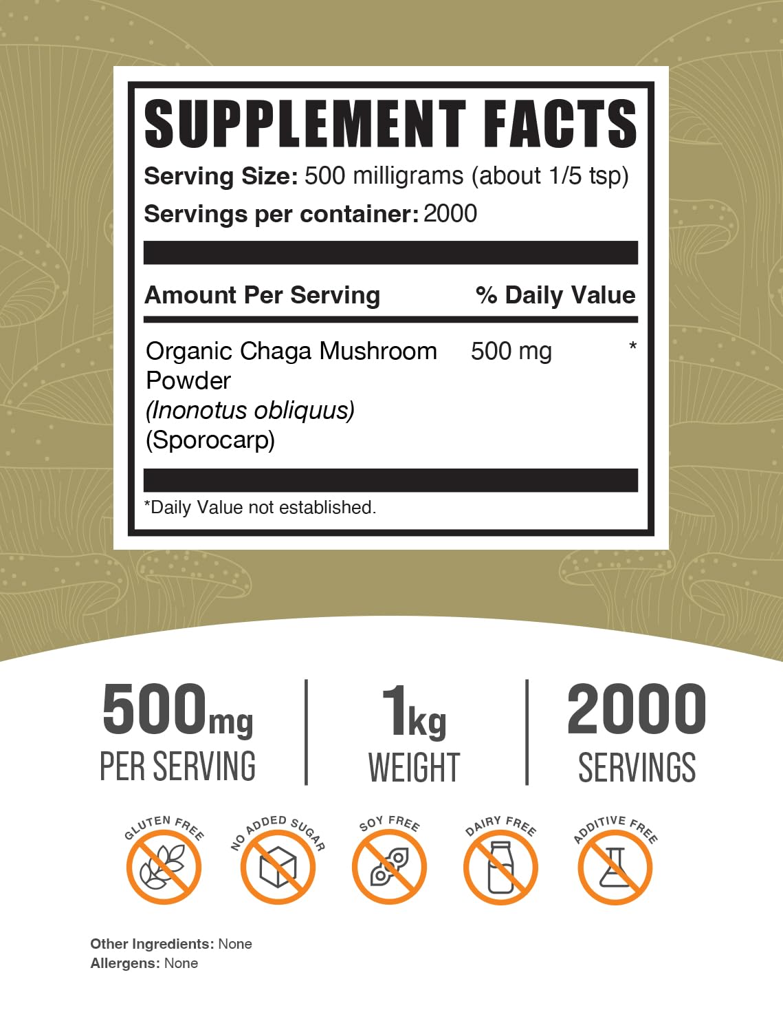 gluten free chaga mushroom powder