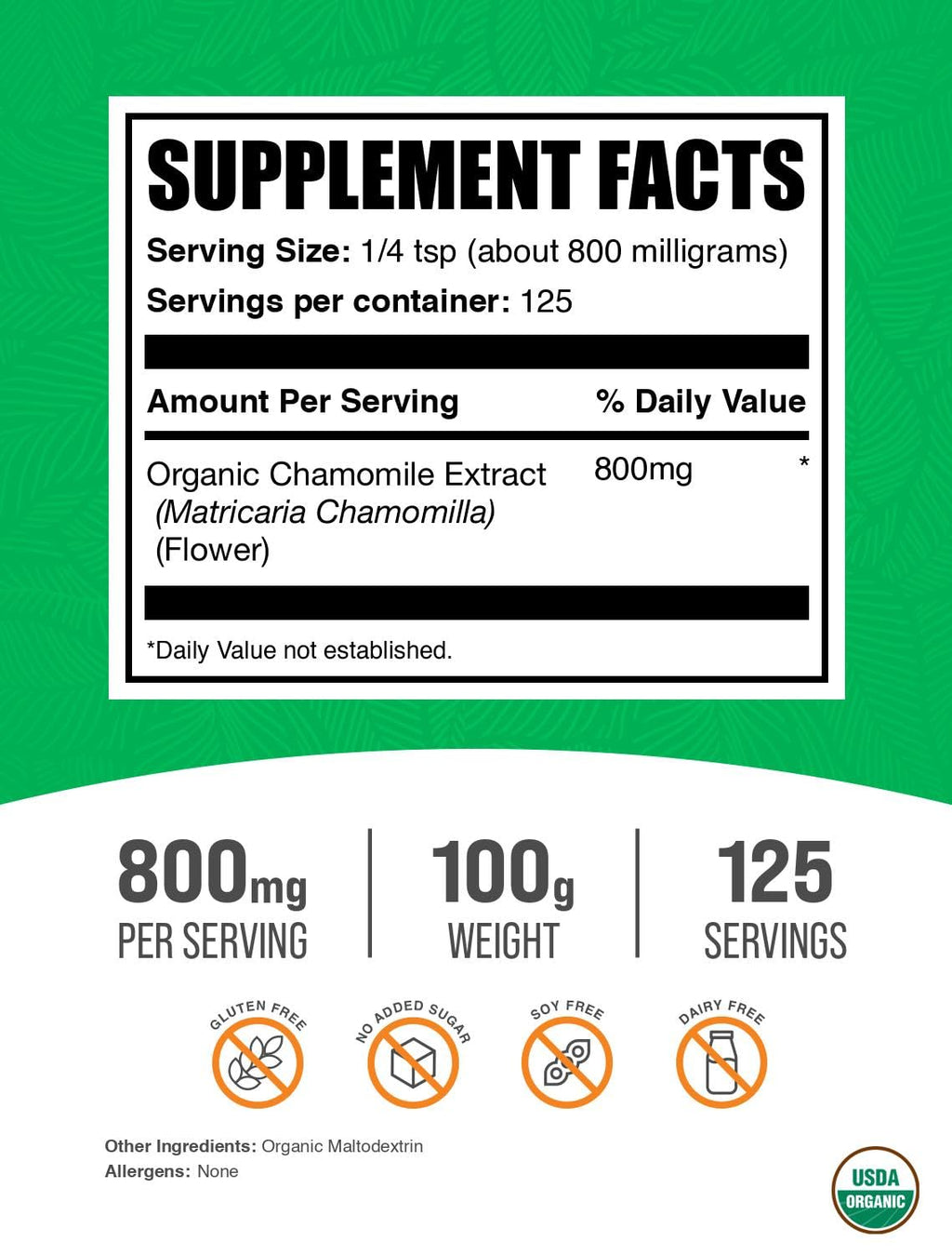 gluten free chamomile powder