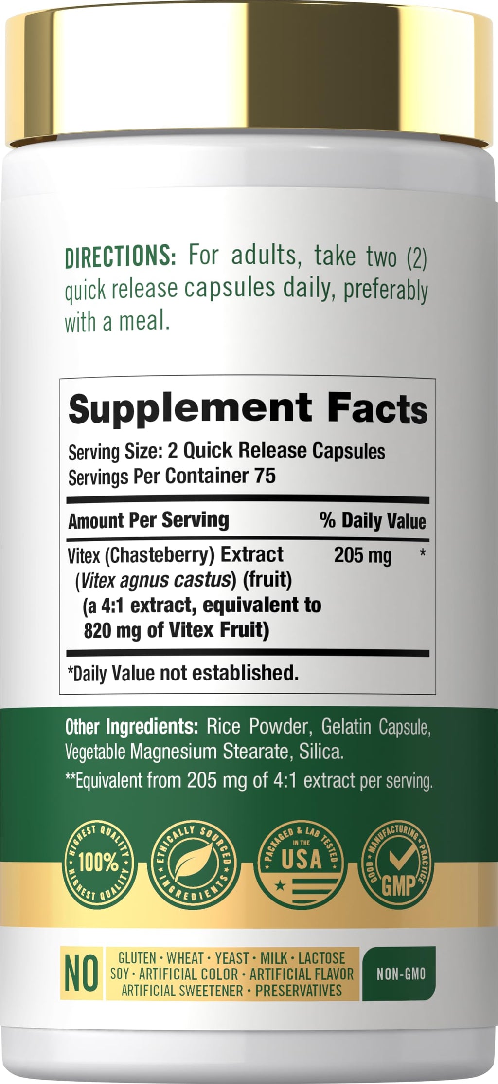 Gluten free chasteberry supplement benefits