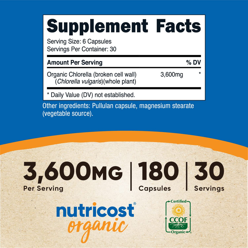 gluten-free chlorella dietary supplement