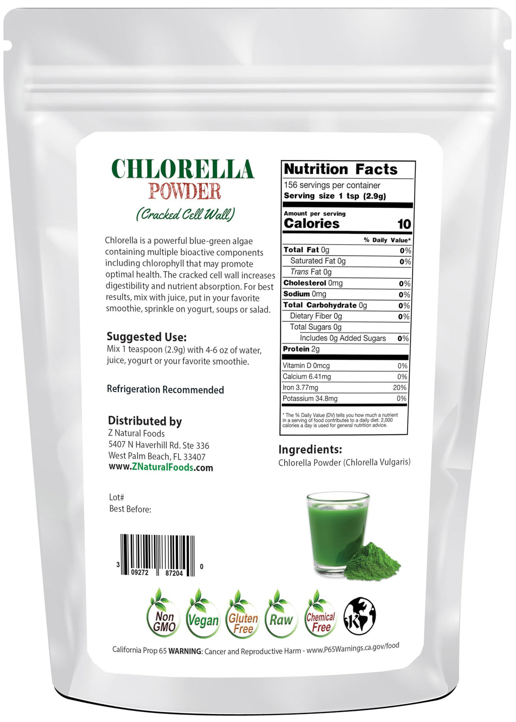 gluten-free chlorella for healthy recipes