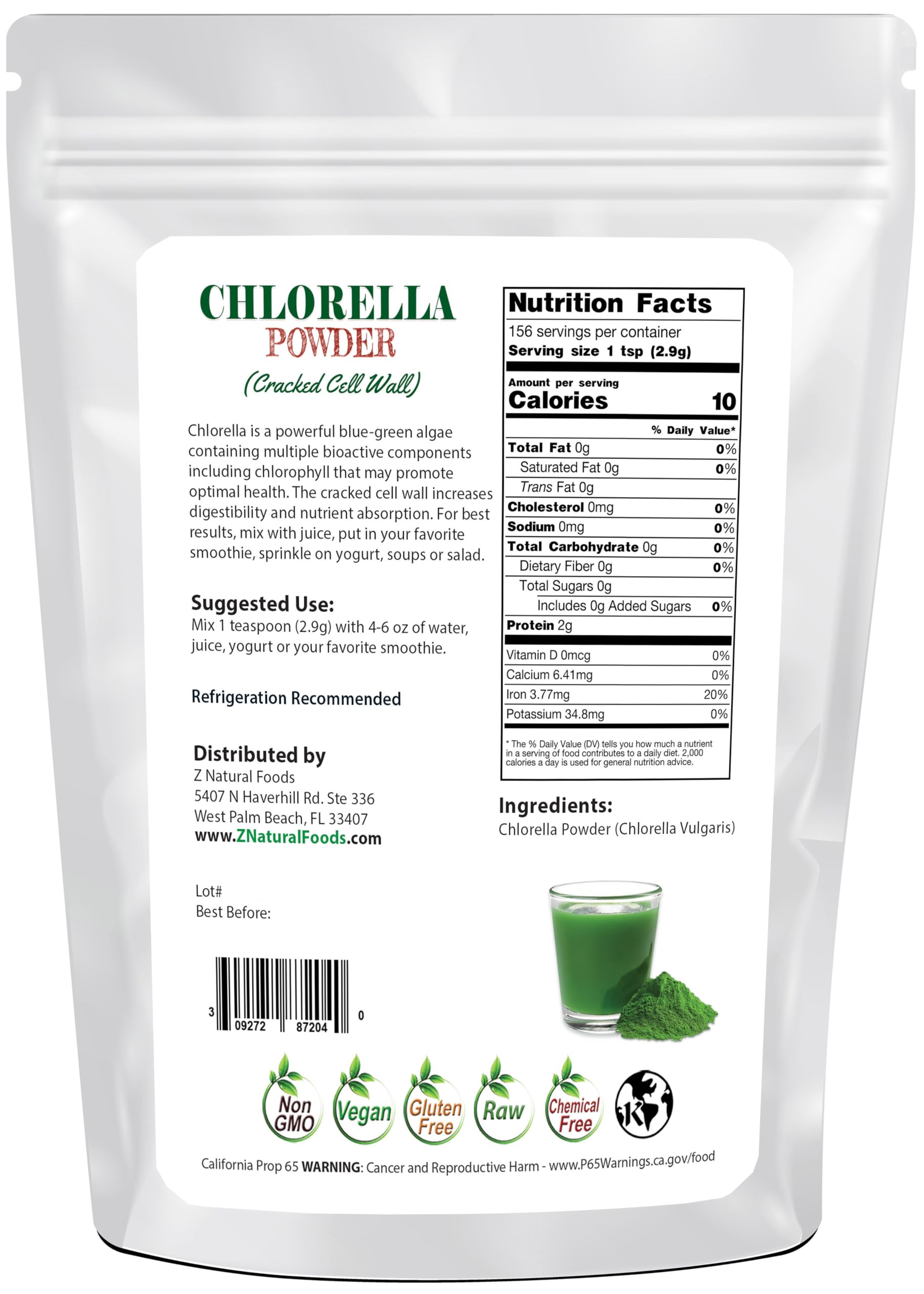 gluten-free chlorella for healthy recipes