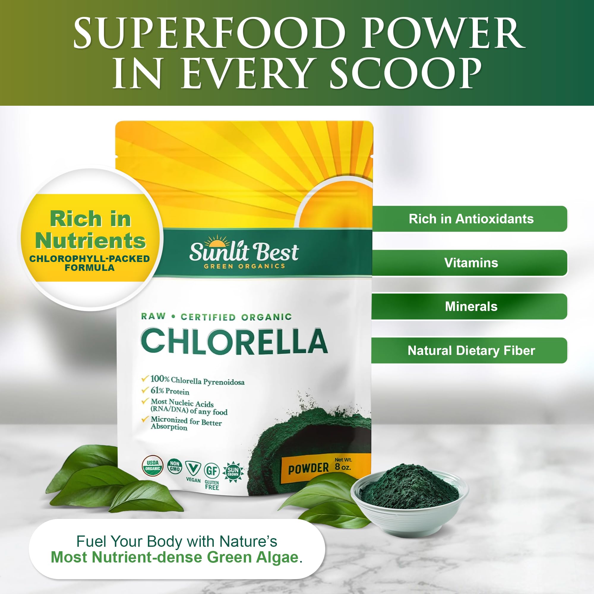 gluten-free chlorella supplement benefits