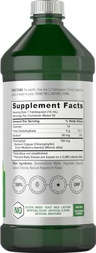 Gluten free chlorophyll for digestive health