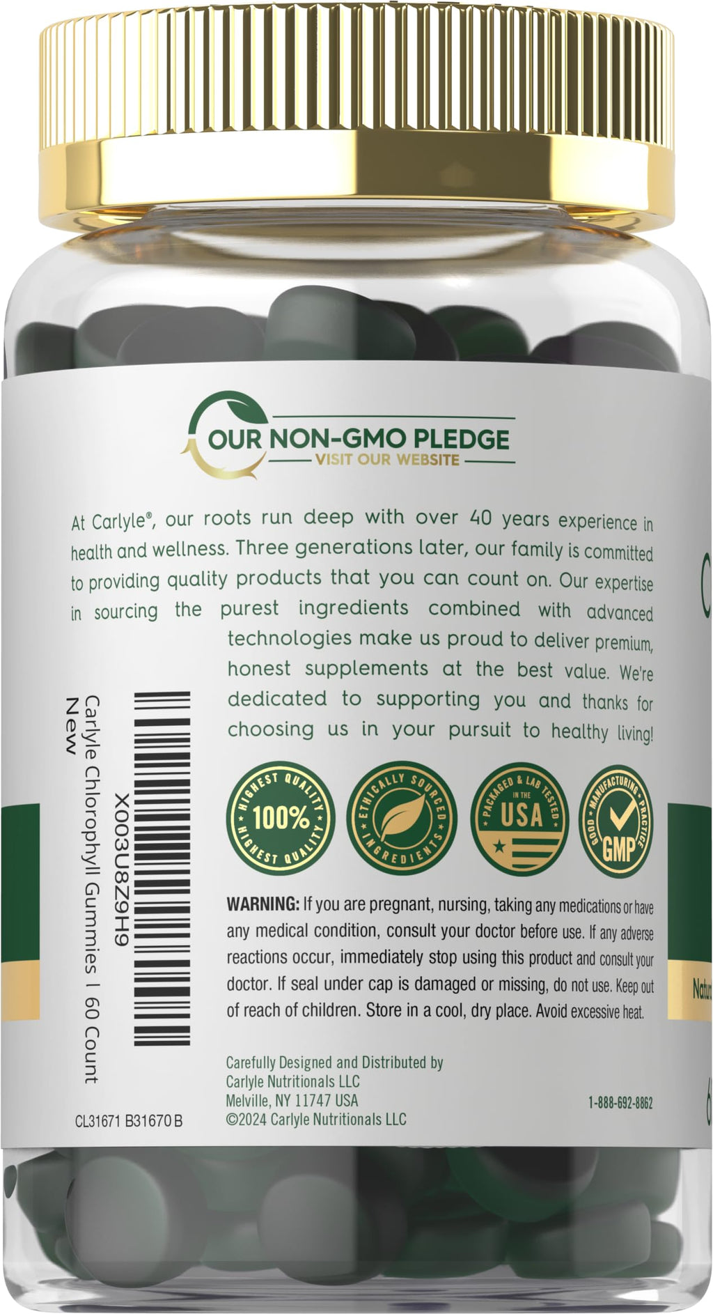 Gluten free chlorophyll supplement option