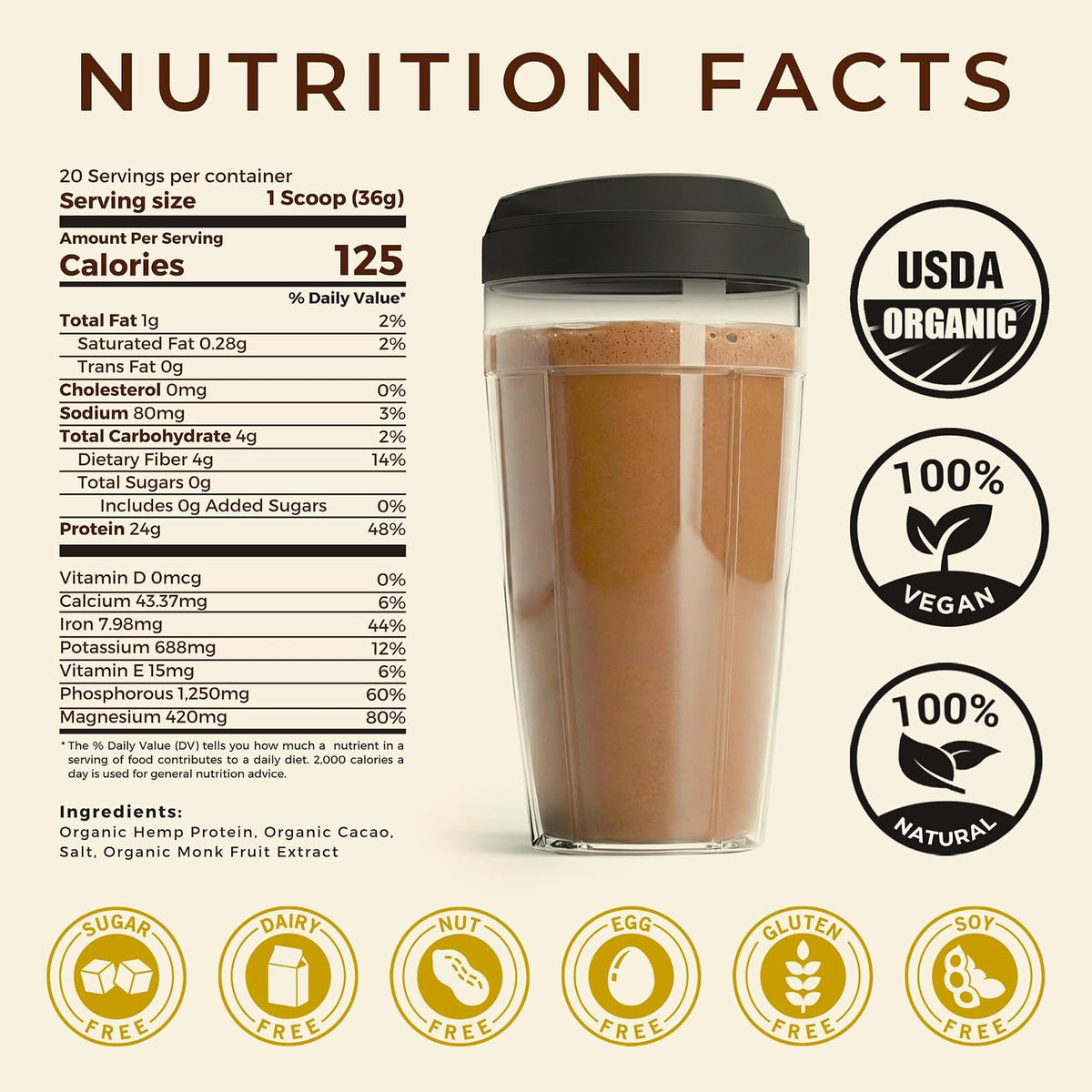 gluten-free chocolate protein supplement