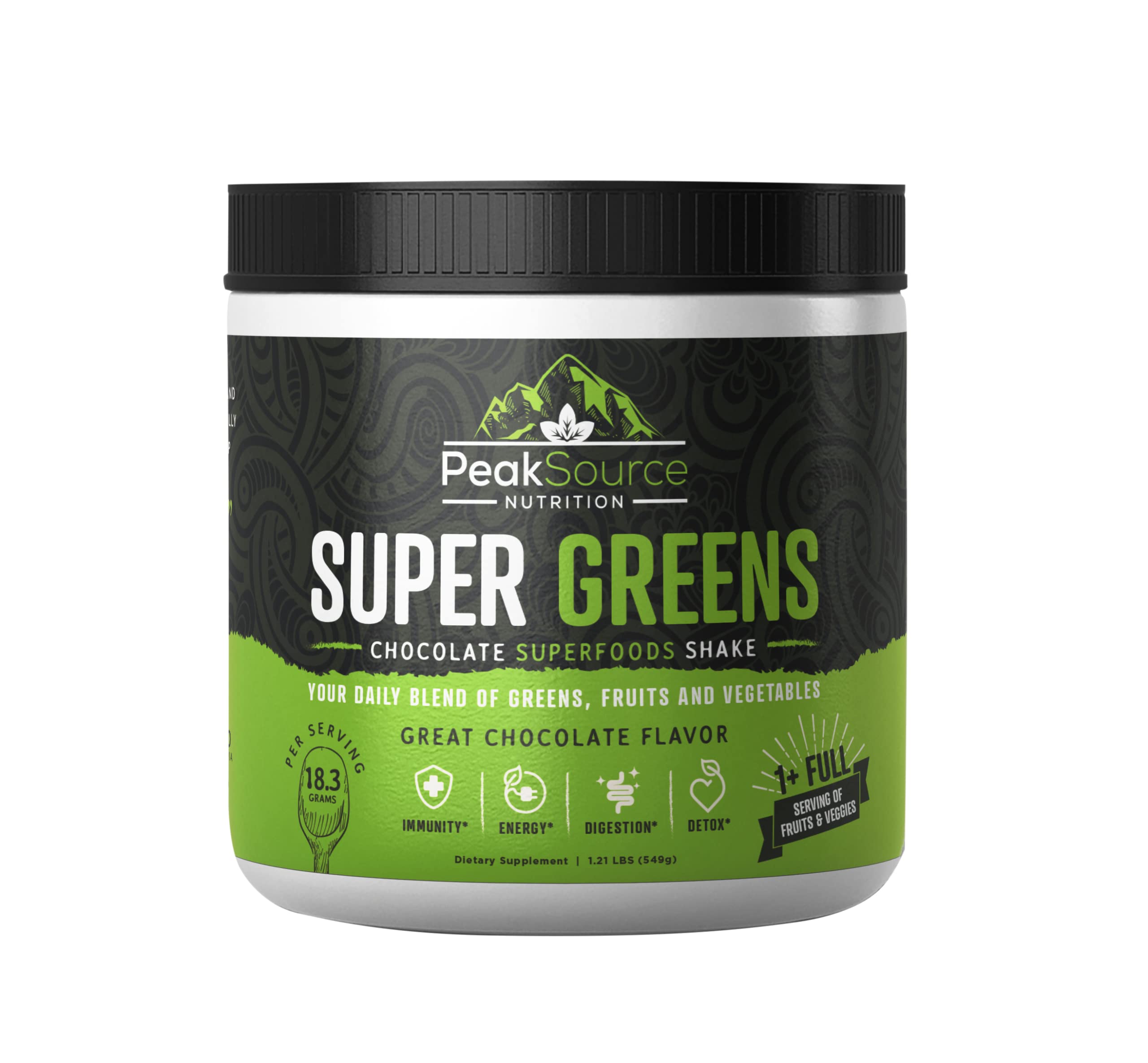 gluten free chocolate super greens powder