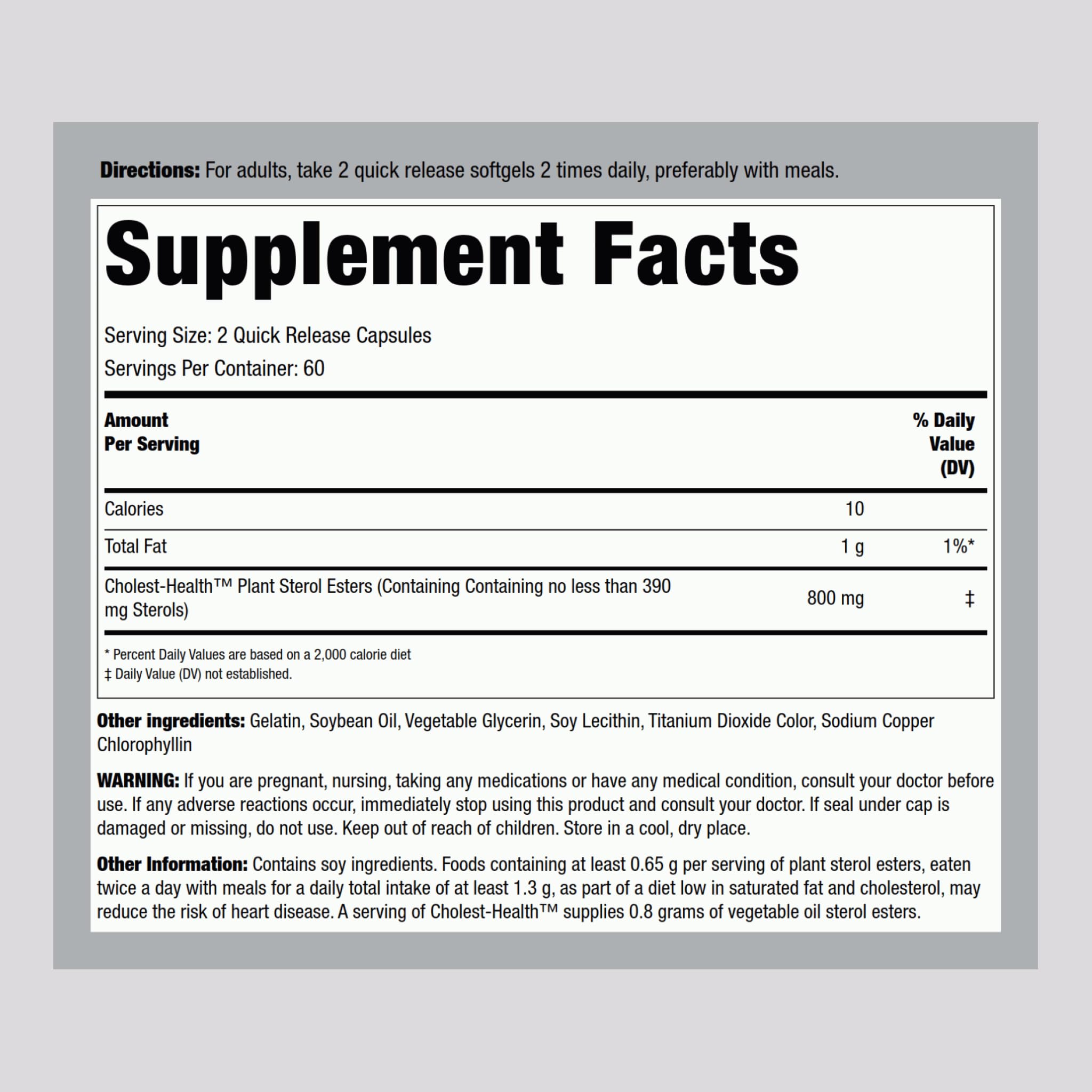 gluten free cholesterol supplement