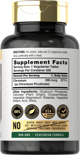Gluten-free chromium tablets