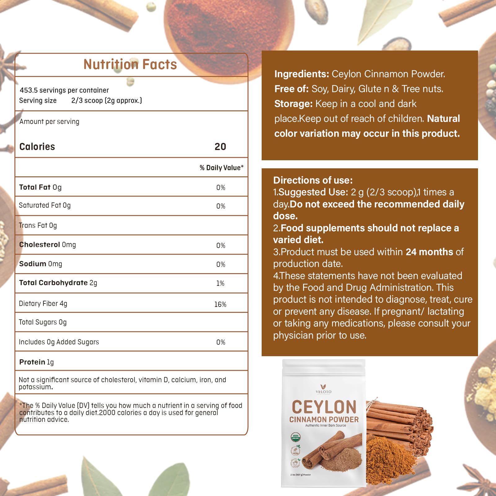 gluten-free cinnamon powder for desserts