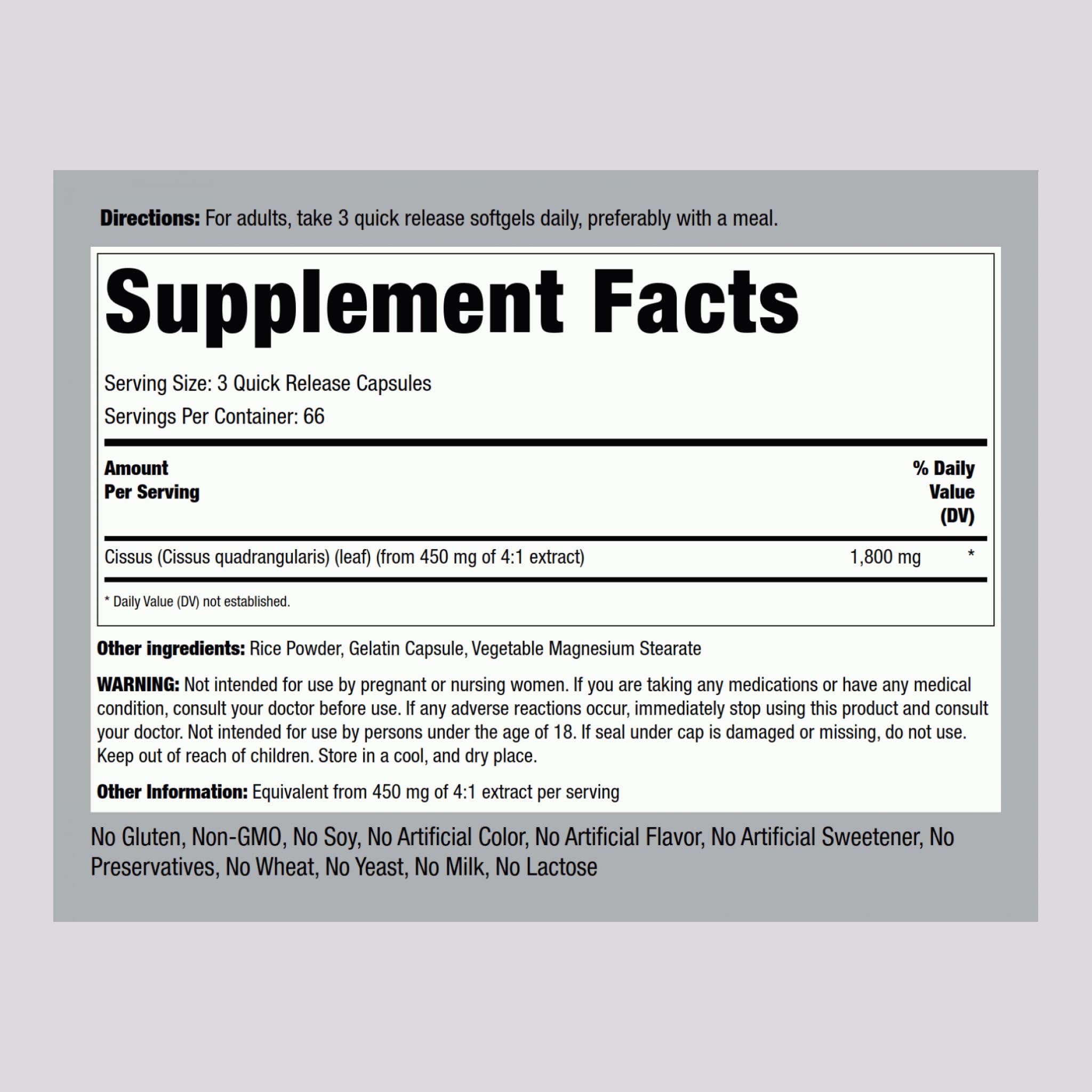 gluten-free cissus quadrangularis benefits