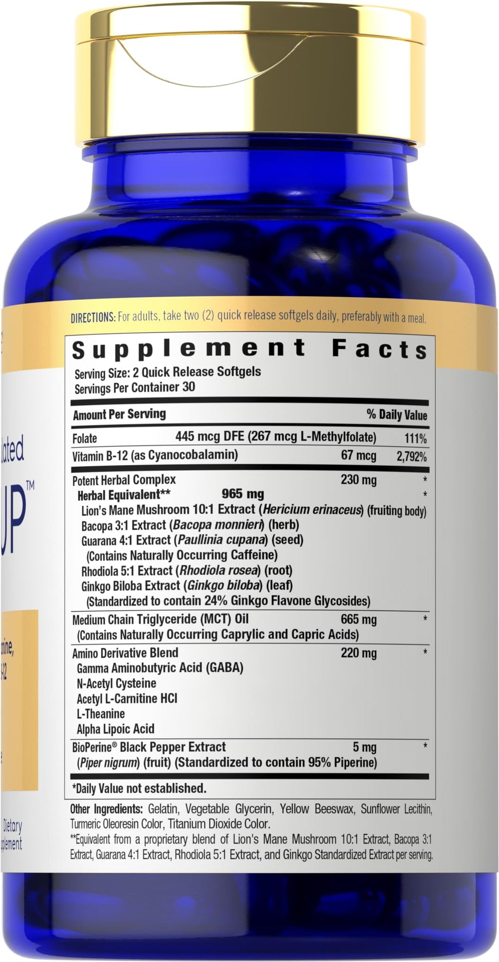 gluten free cognitive enhancement capsules