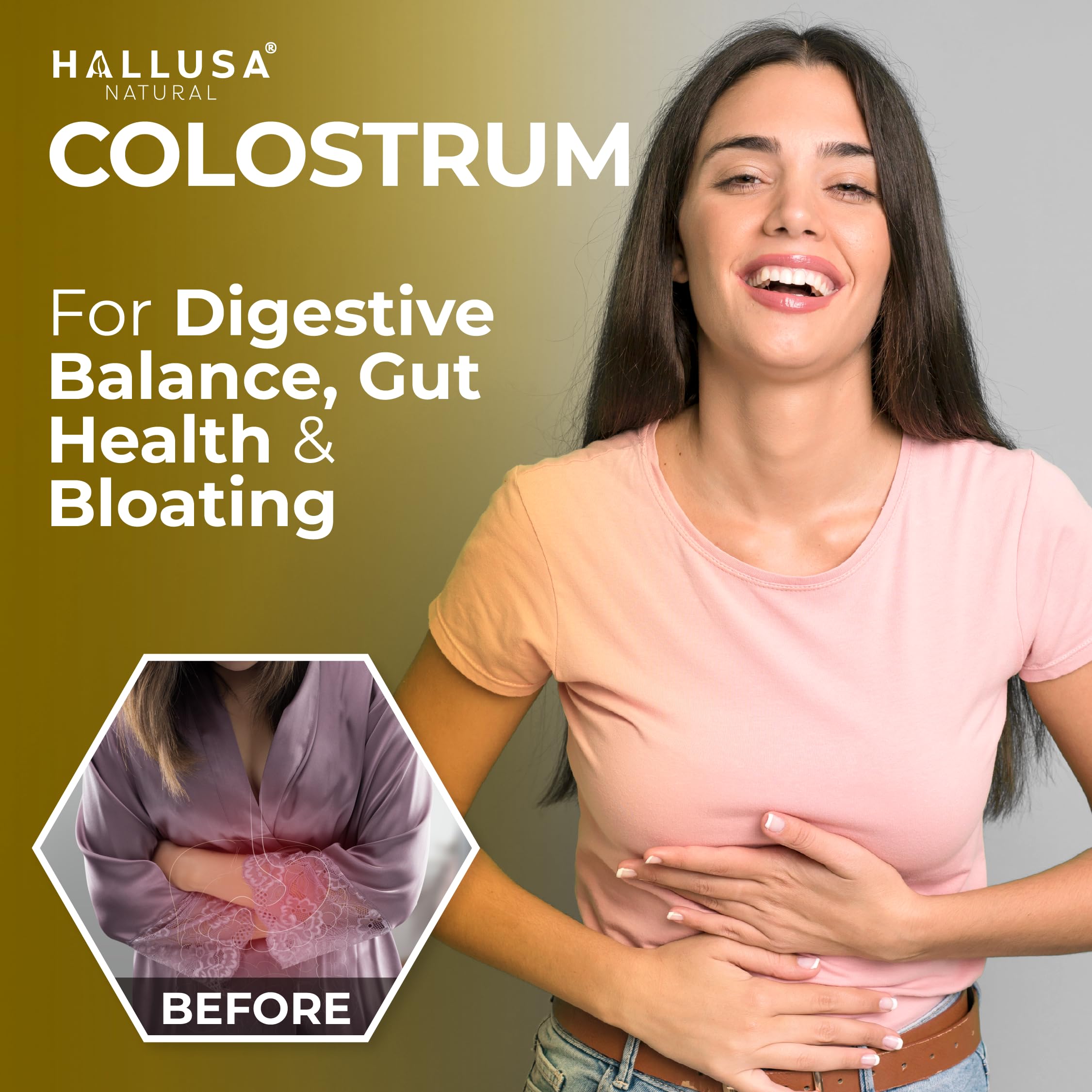 Gluten-free colostrum for sensitive diets