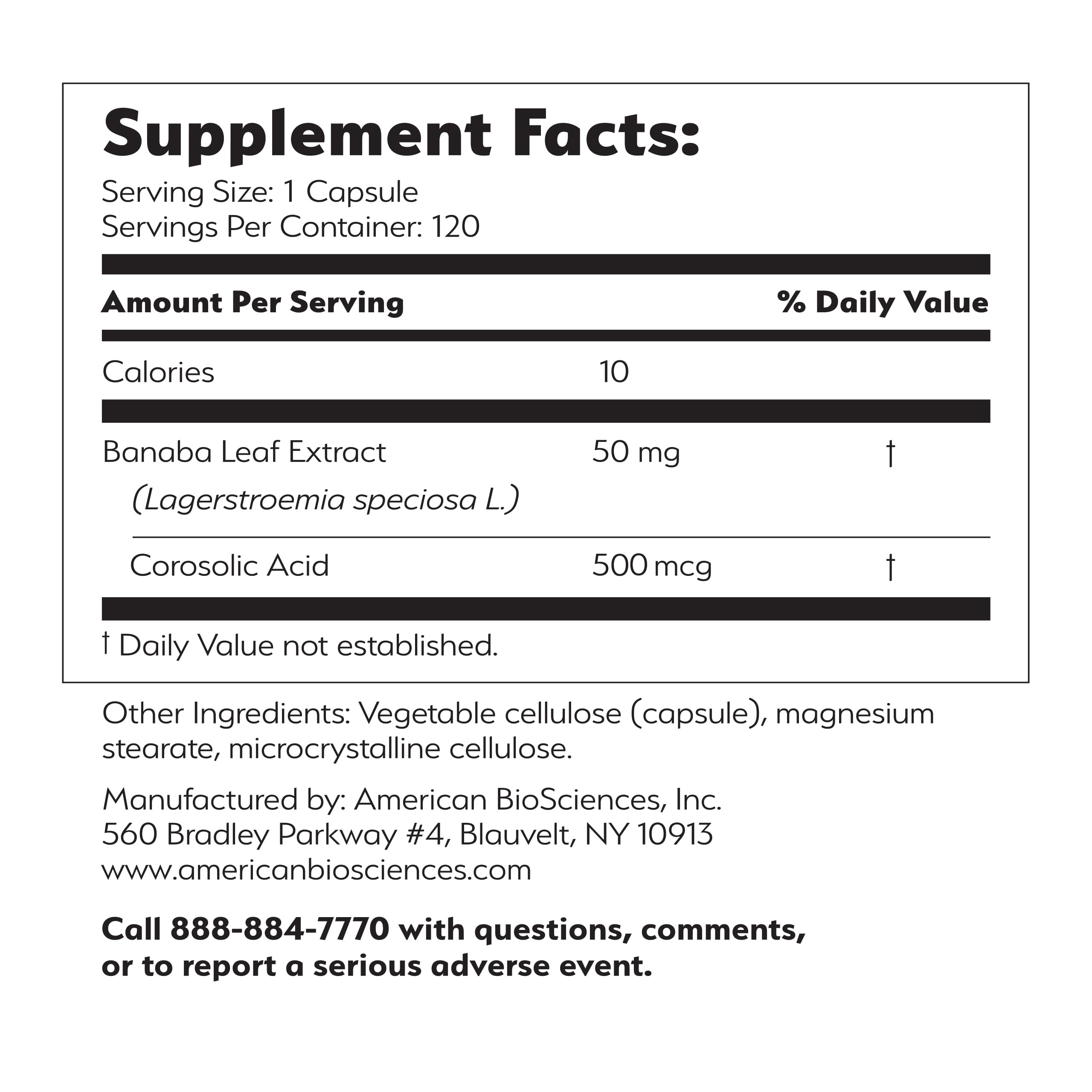 Gluten-free corosolic acid supplement